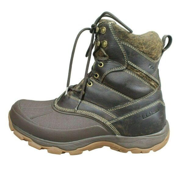 L.L. Bean | Shoes | Ll Bean Storm Chaser Boots 4 Brown Leather Arctic Grip Duck Boots Size 1 M ...